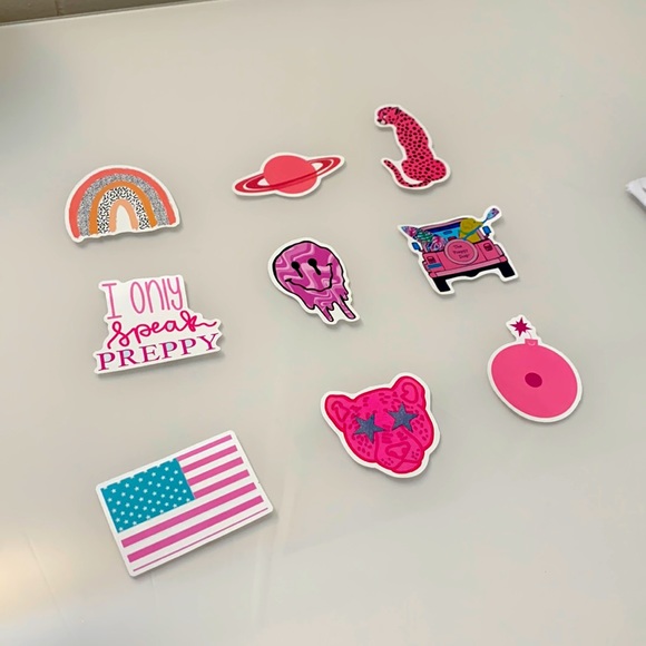 Amazon | Other | 9 Pack Preppy Stickers | Poshmark
